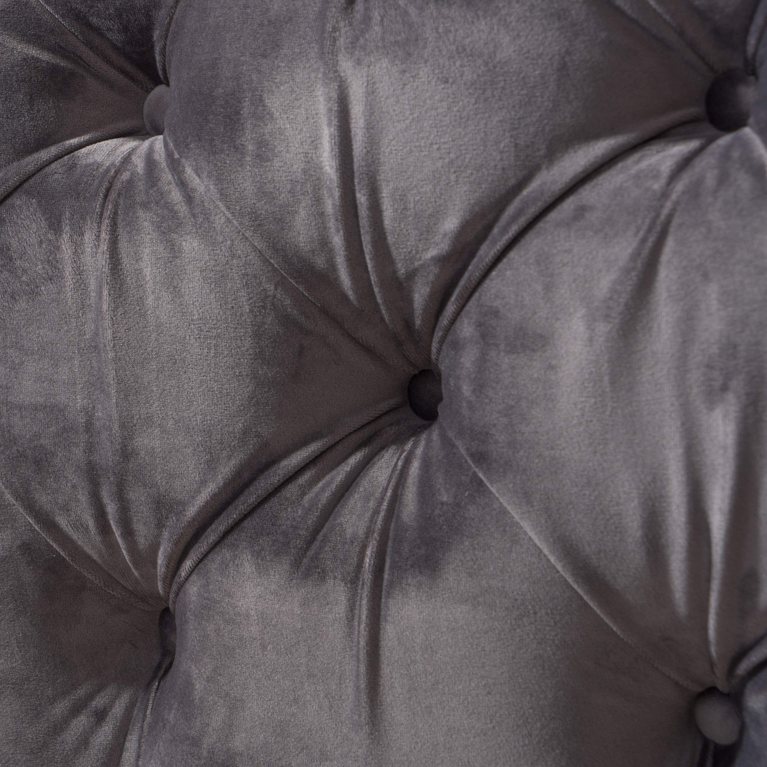 Christopher Knight Home Piper Velvet Ottoman, Grey