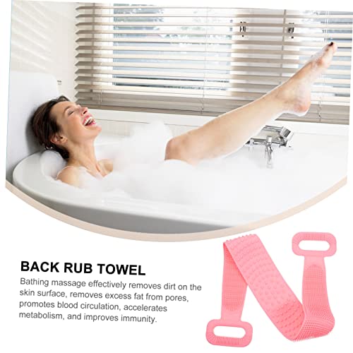 Alipis 3 Pcs Silicone Bath Towel Body Towel Bath Sponge Spa Towels Back Body Scrubber Cleaning Towels Body Scrub Sponge Silicone Exfoliating Brush Shower Towel Shower Brush Accessories