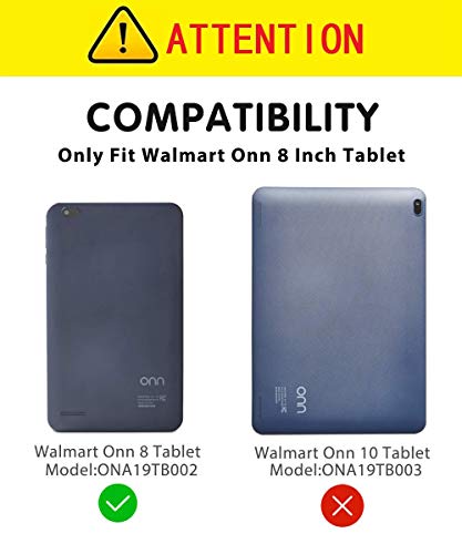 TIRIN Walmart Onn 8 Inch Tablet Case, Light Weight Shockproof Handle Friendly Convertible Stand Kids Case for Walmart Onn 8 inch Android Tablet 2019 Release Model ONA19TB002 NOT for 2020 Gen 2 - Blue