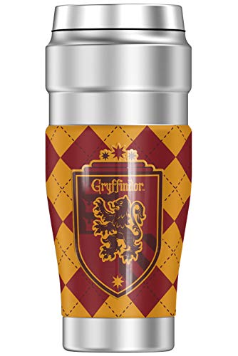 THERMOS Harry Potter Gryffindor Plaid Sigil, STAINLESS KING Stainless Steel Travel Tumbler, Vacuum insulated & Double Wall, 16oz