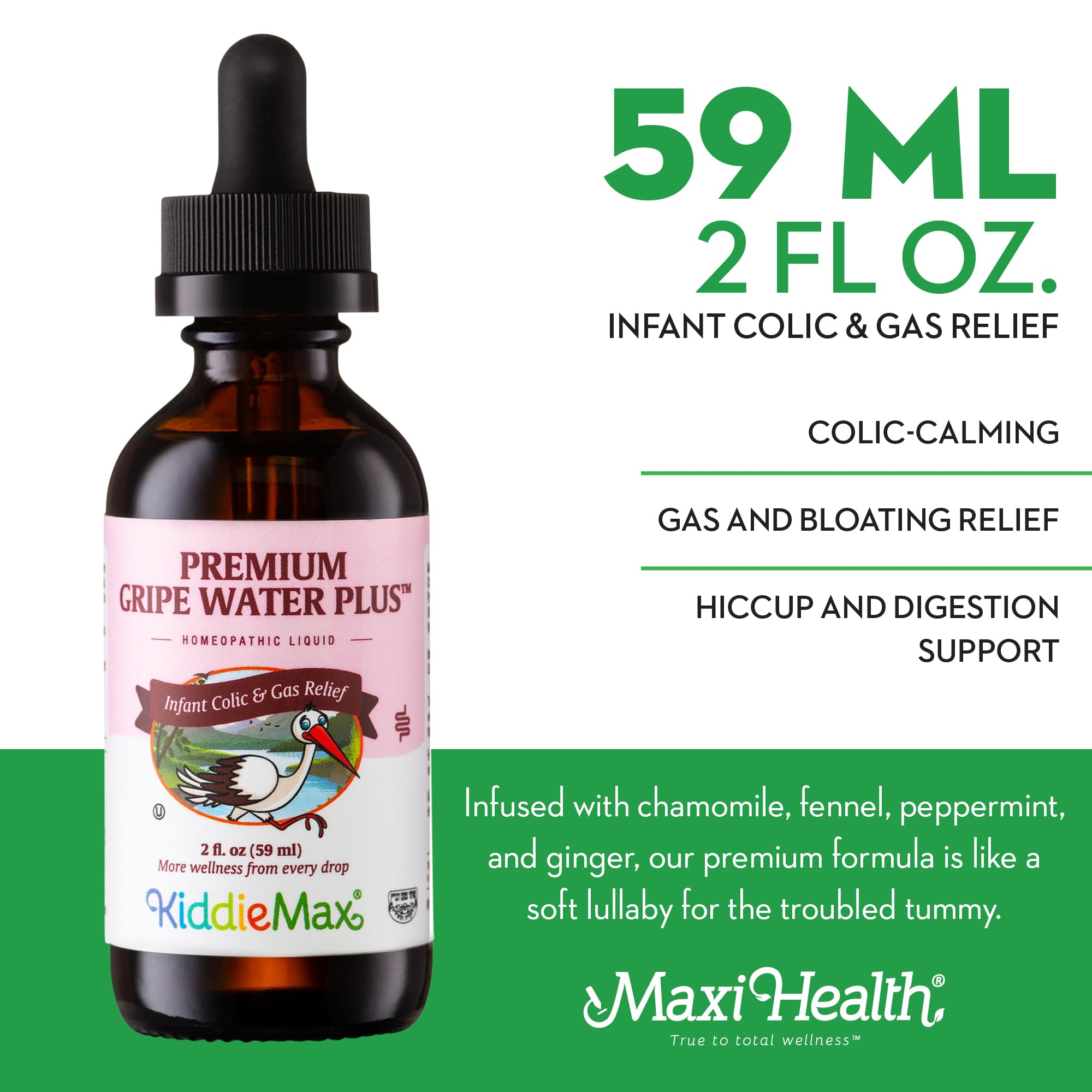 Homeopathic Gripe Water for Infants - Newborn Baby Gas Relief - Daytime / Nighttime Colic Relief for Newborns - Digestion Support & Constipation Ease Anti Gas Drops for Babies at Bedtime, 2 fl. oz.