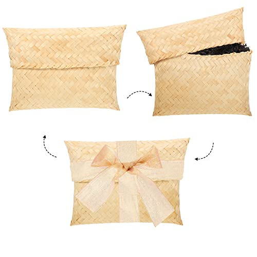 Alipis Bamboo Sticky Rice Basket Bamboo Pillow Candy Box Treat Packing Boxes Party Favors Boxes Sticky Rice Basket Snack Storage Basket Tea Container for Wedding Party Mothers Day Gift L