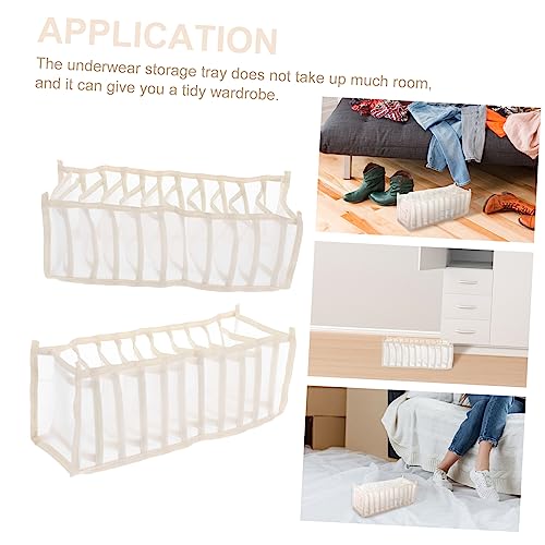 Alipis Bra Storage Box Storage Drawer Clothing Drawers Glove Compartment Organizer Closet Socks Organizer Drawer Divider Box Clothes Drawer Organizer Multiple Grids Box Bra Organizer Desk