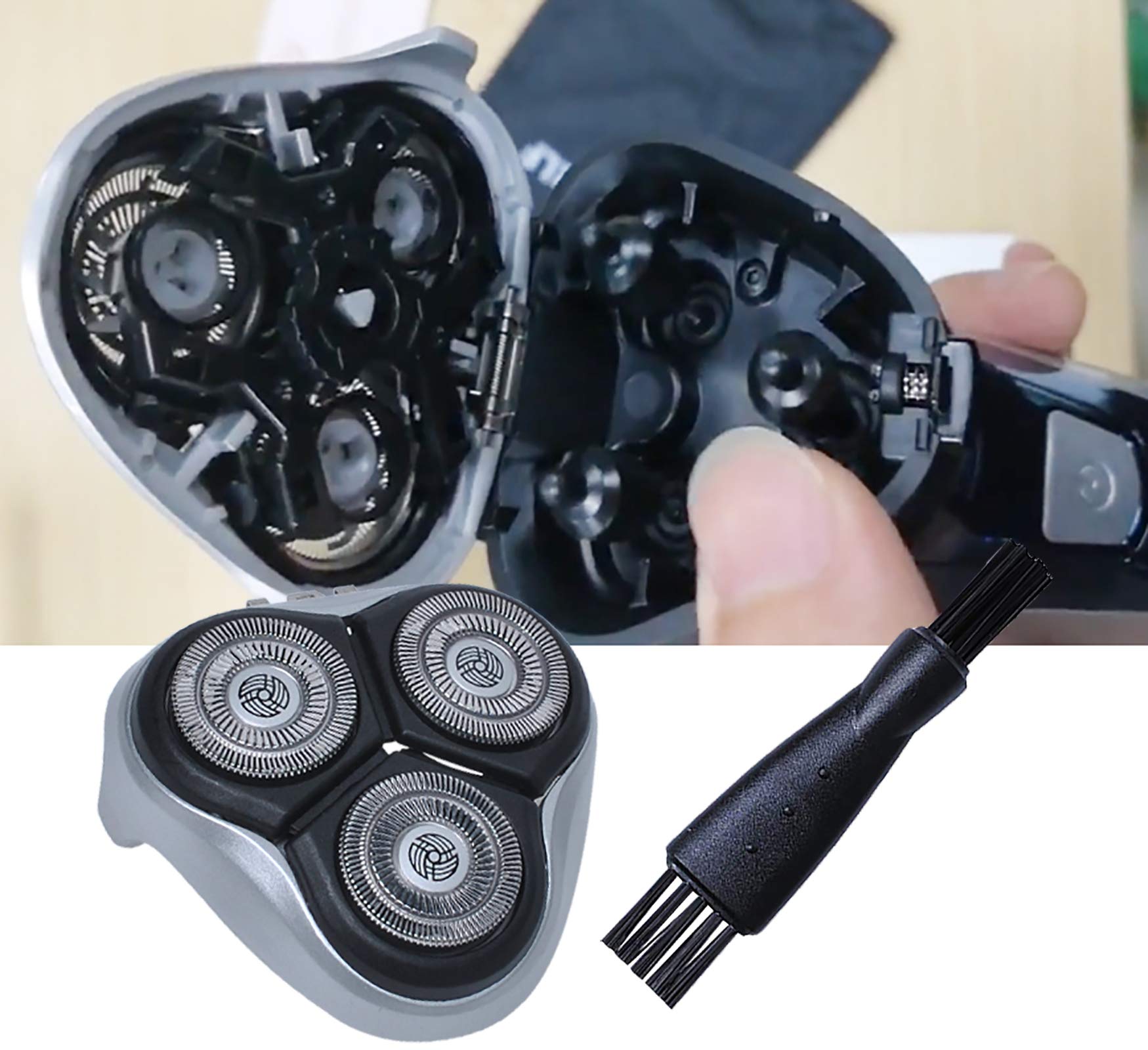 SW-S7105 Replacement Shaver Head Blades Compatible with All Sweet-LF Waterproof Electric Razors SW-S7105 SWSBK7105 Wet & Dry Shavers with Clean Brush