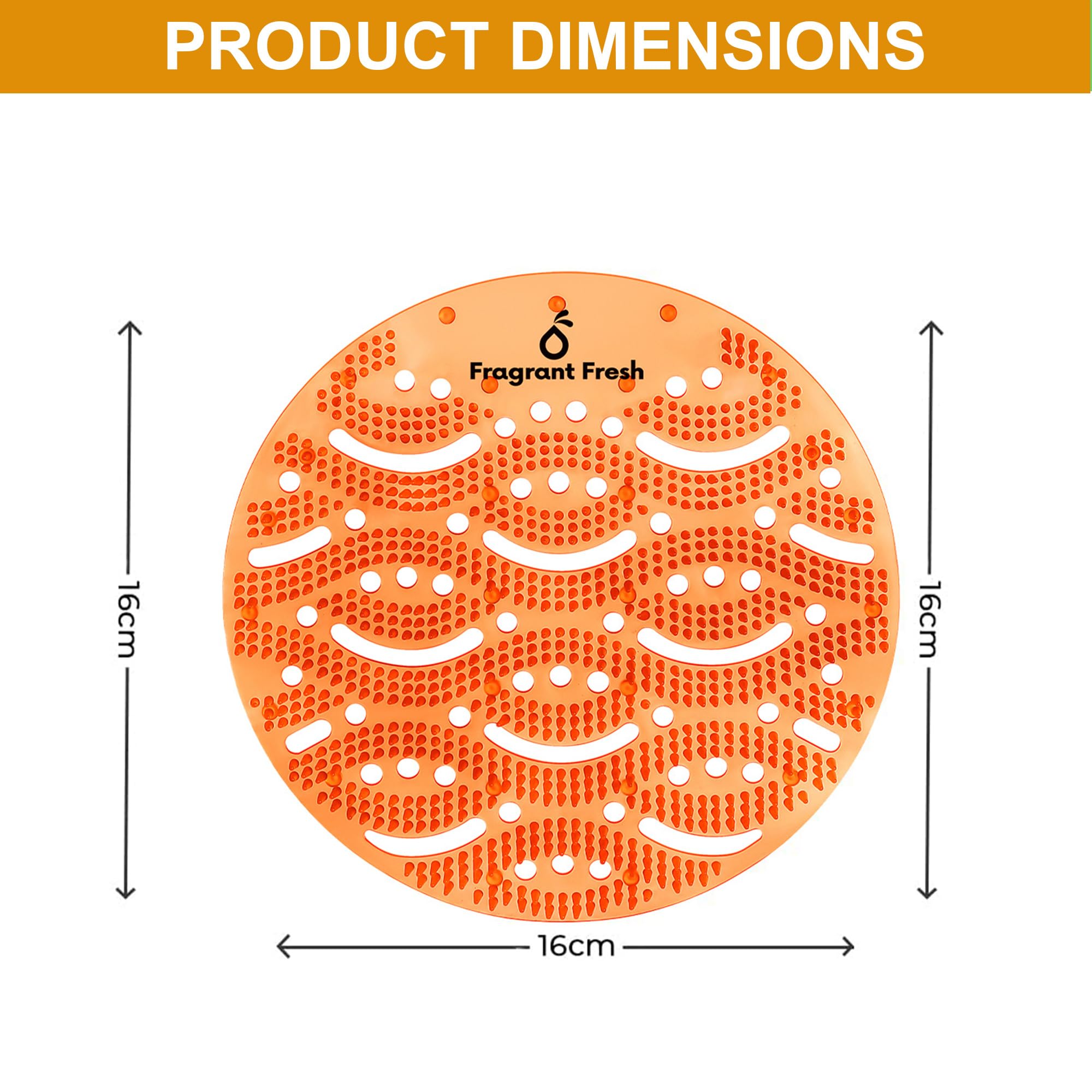 Urinal Screen Deodorizer (50Pack) Anti Splash Long Lasting Fragrance Urinal Cakes Eliminate odours Keeps Bathroom fresh- For Public and Private restrooms-Multiple Use-Orange Citrus