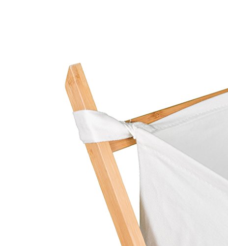 BirdRock Home X Bamboo Hamper - Made of Natural Bamboo - Includes Machine Washable Cotton Canvas Liner - Lightweight for Easy Transportation