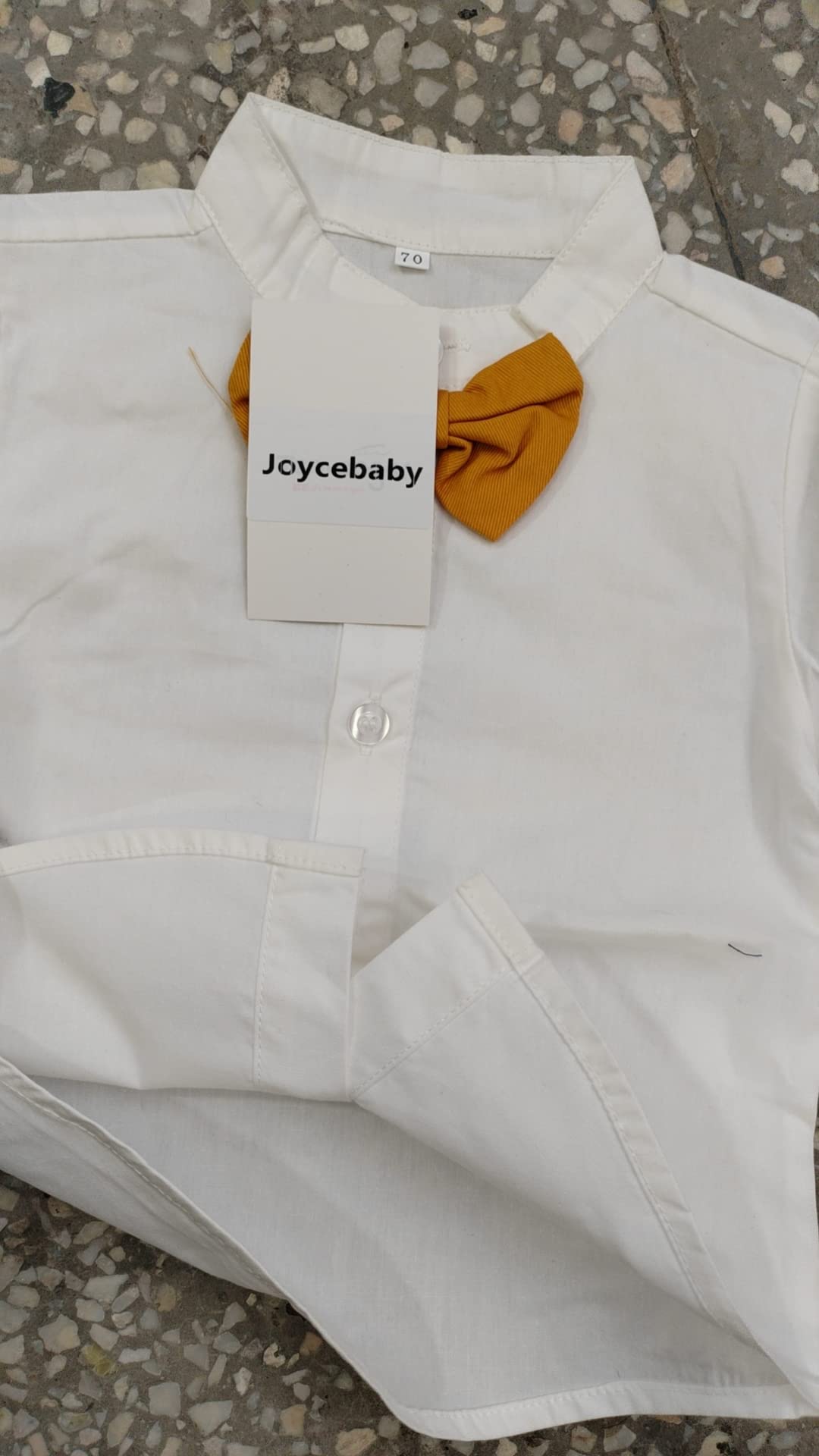 Joycebaby Toddler Boys Long Sleeve Gentleman Bowtie Overalls Outfit Suits Set(100/2-3Y, Yellow)
