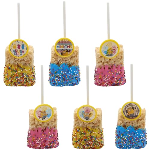 DecoPac Despicable Me™ Celebrations Cupcake Rings, 24 Minions Cupcake Decorations, 6 Minion Designs On Yellow Rings - 24 Pack