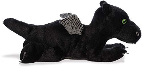 Aurora® Adorable Flopsie™ Midnight Dragon™ Stuffed Animal - Playful Ease - Timeless Companions - Black 12 Inches
