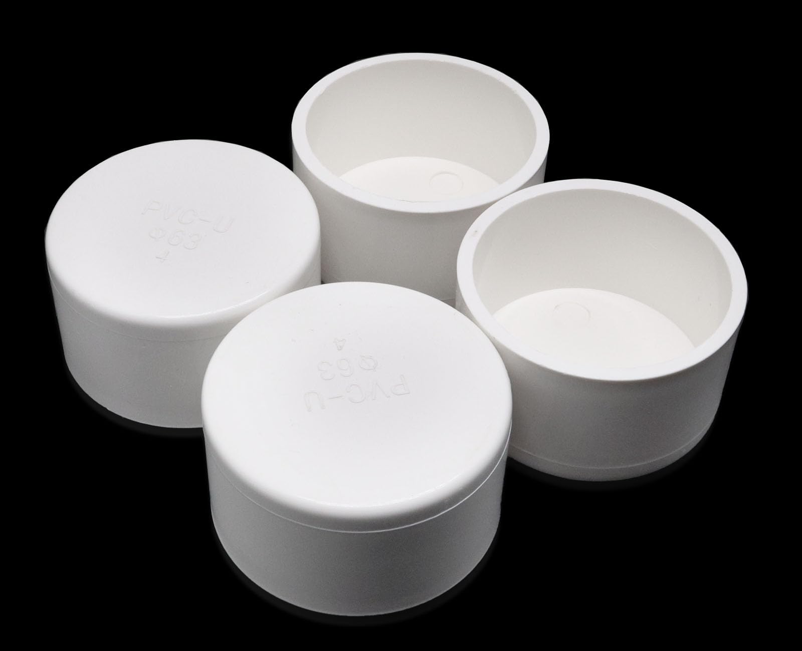 BENLIUDH PVC Pipe End Cap, White PVC Fittings Caps Furniture Grade 2 Inch (4pcs)