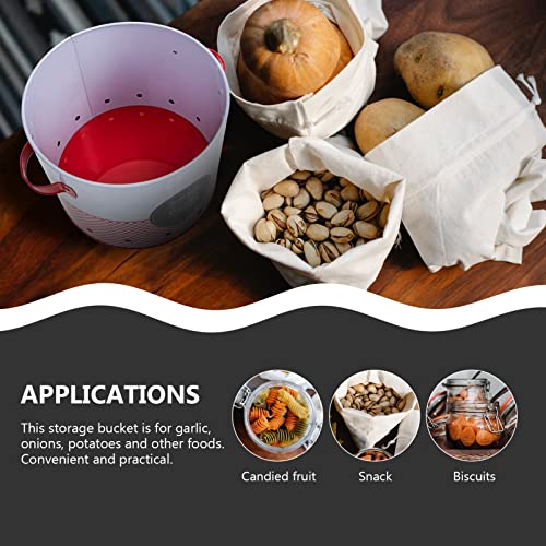 Alipis Potato Onion Storage Box, Set of 3 Kitchen Storage Canisters Jars Pots Containers Pantry Organizer Tin Vegetable Fresh Keeper with Aerating Tin Storage Holes
