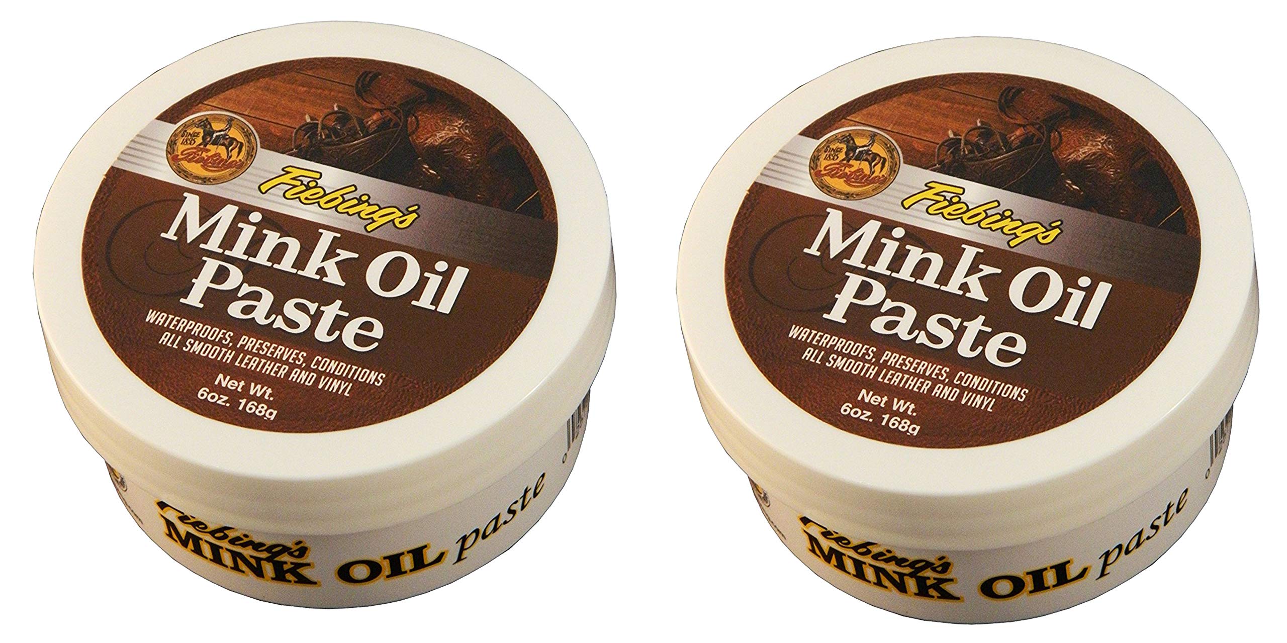 Fiebing's Mink Oil Paste, 6 Oz. - Softens, Preserves and Waterproofs Smooth Leather and Vinyl (2)