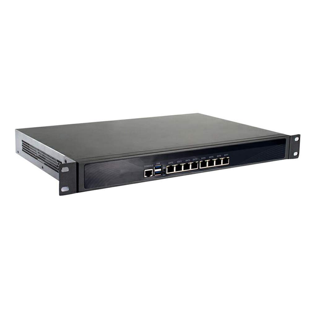 HUNSN RS14 Intel Core i5 2467M Mini PC, 4GB RAM, RouterOS OS, 8 x Gigabit LAN, 2 x USB3.0, 19" Standard, 100W Power