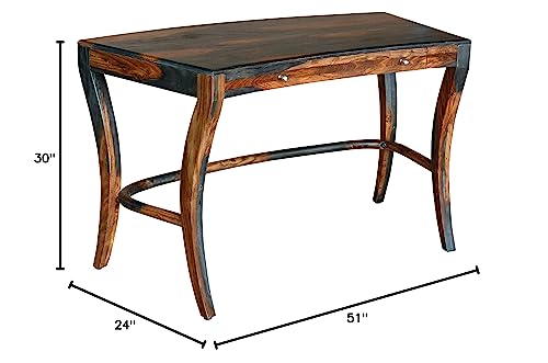 Coast to Coast Imports LLC Sheesham Highlight Wash One Drawer Writing Desk
