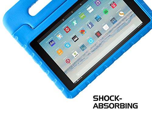 LTROP Fire HD 10 Case 2019 (Previous Model) Shock Proof Fire HD 10 Tablet Case for Kids (7th Generation and 9th Generation, 2017 and 2019) NOT for 2021 Released 11th Generation - Blue