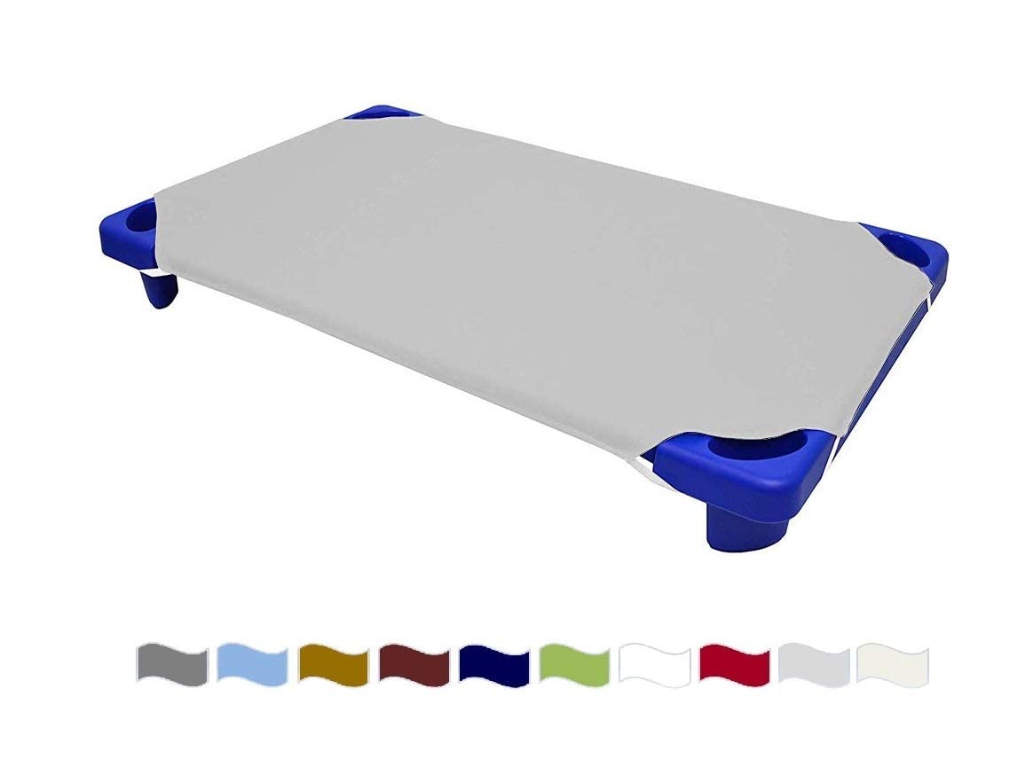 Daycare Sheets- Pre-School Cot Sheet, Children's Naptime Mat Sheet, White Breathable Soft 22 X 54 inch Pack of 6- Cot Fitted Sheet for Boys and Girls Standard Daycare Cot Sheets