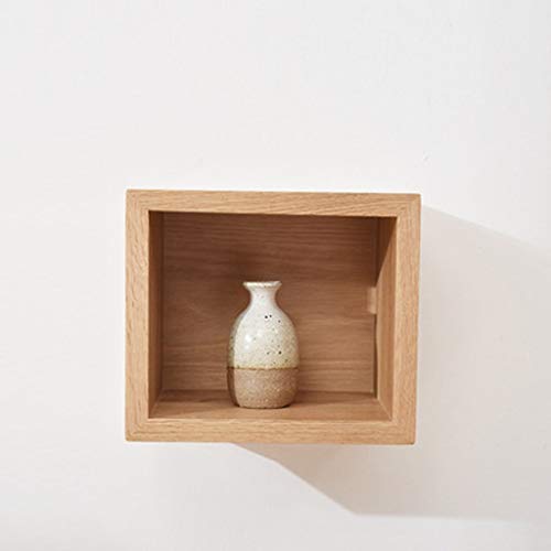 LLRYN Wooden Wall Shelf Floating Shelf for Lobby/Counter/Study/Living Room/Bathroom, Minimalist Style (Size : Single Style)