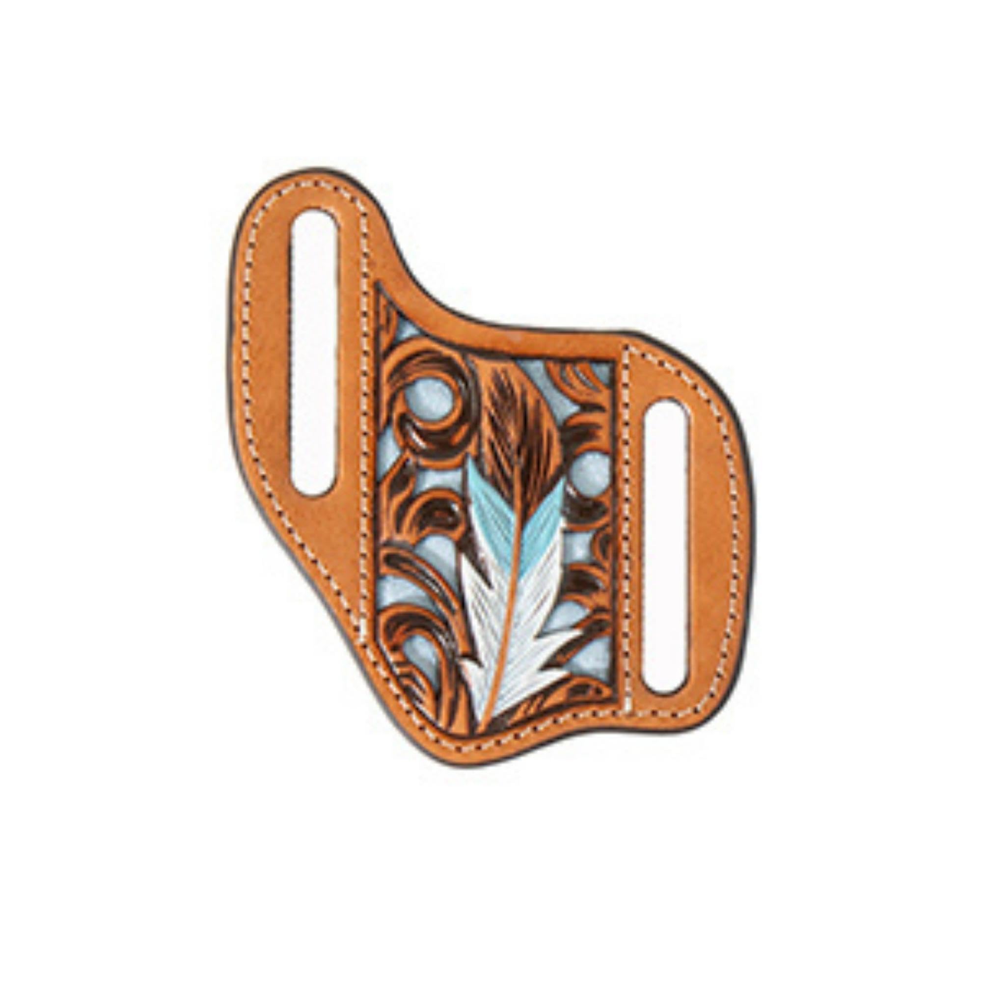 Nocona Belt Co. Filigree Feather Knife Sheath, Tan