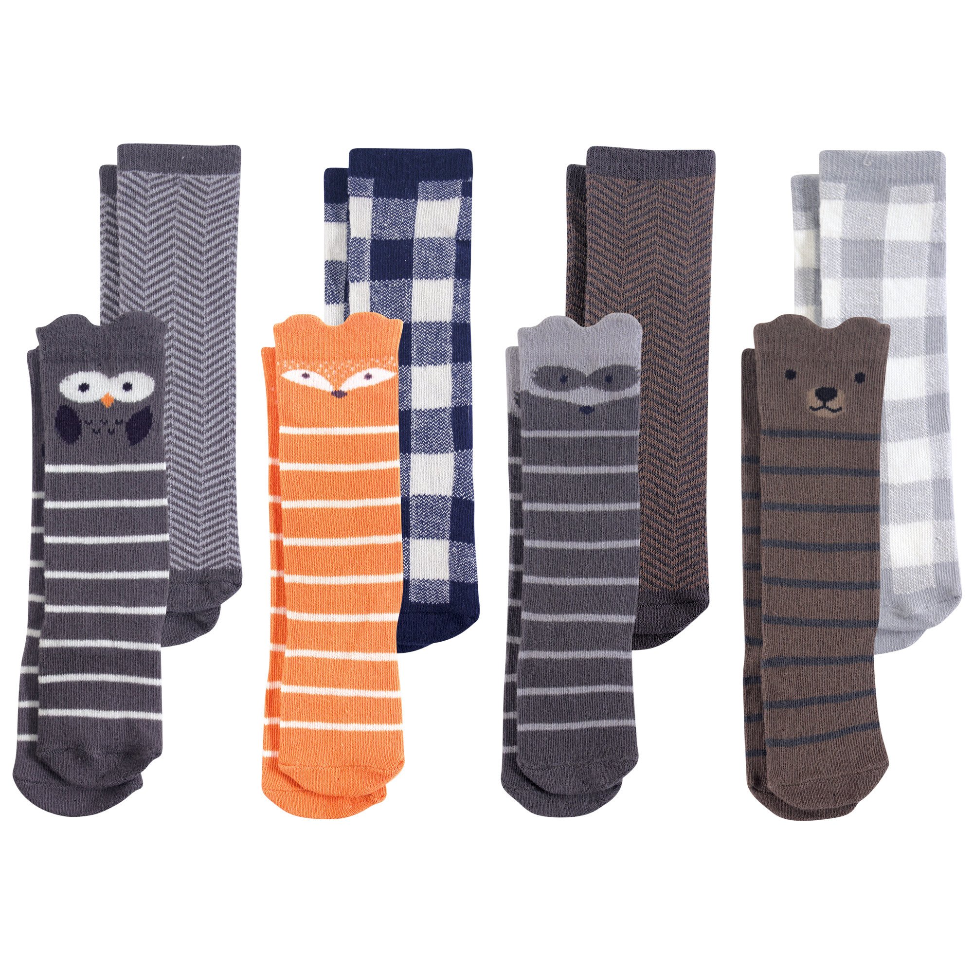 Hudson Baby baby girls Cotton Rich Knee-high Casual Socks, Forest Boy, 12-24 Months US