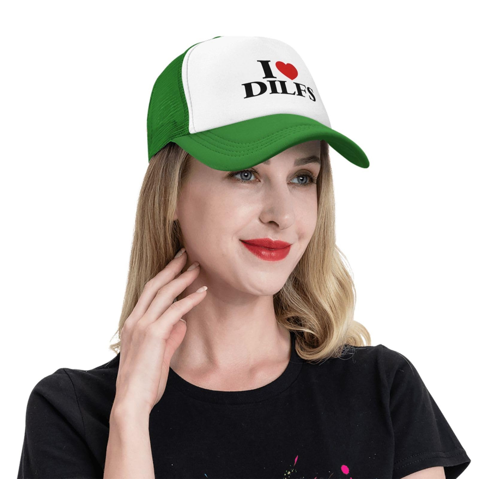 Trucker Hat Sports Baseball Cap Casual Adjustable Size Hip-Hop Unisex Green