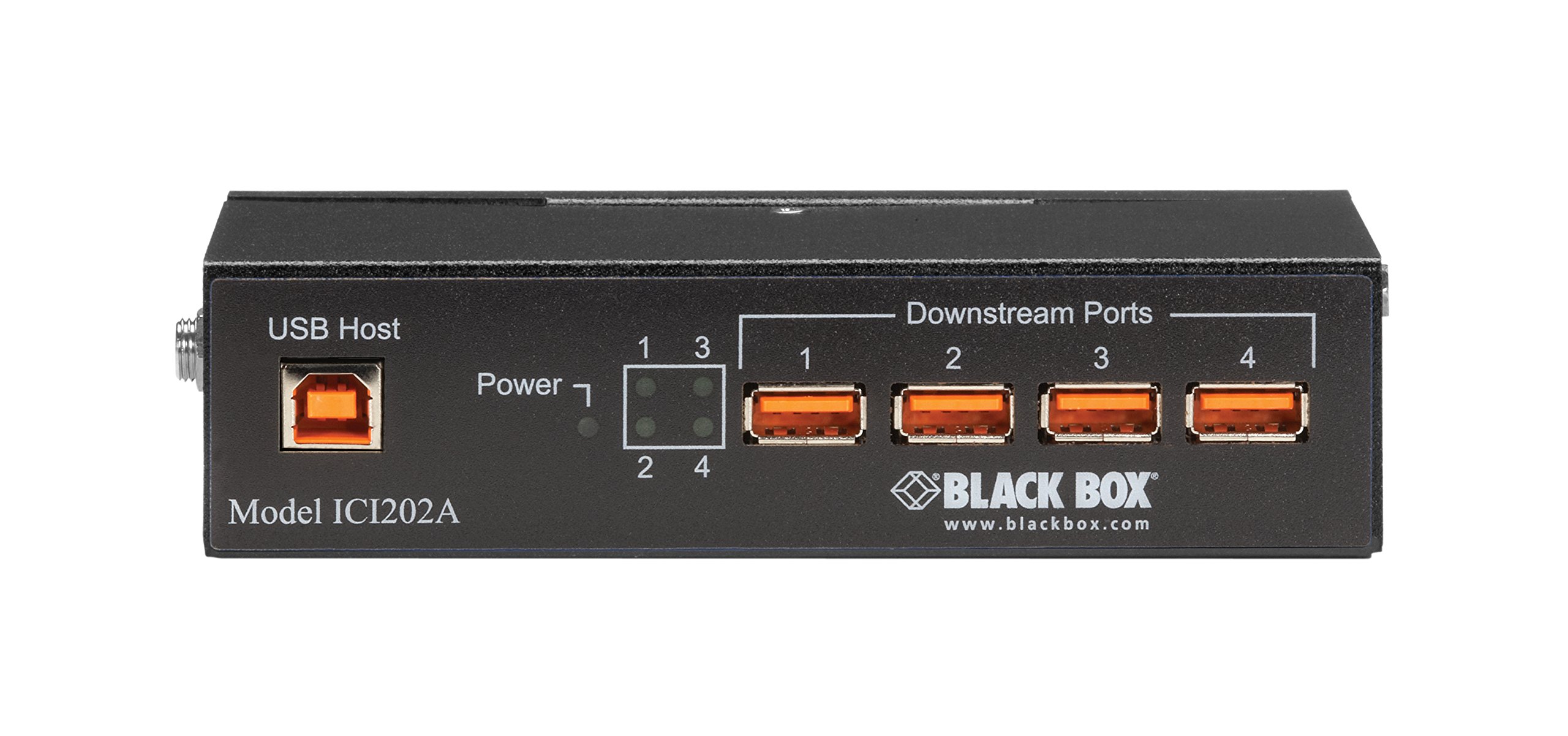 Black Box Industrial USB 2.0 Hub with Isolation, 4-Port