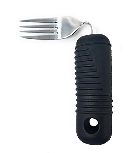 3 Piece Super Easy Grip Flatware Set - Bendable Built Up Utensils - Fork, Knife, and Spoon (Standard)