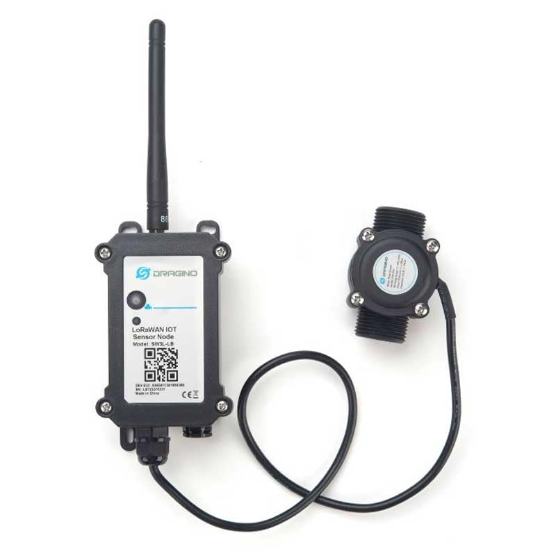 SW3L LoRaWAN Water Flow Monitoring Sensor - Flow-Sensor-spec: Model: 010 - Diameter: G 1†/ DN25. 60 Pulse = 1 L