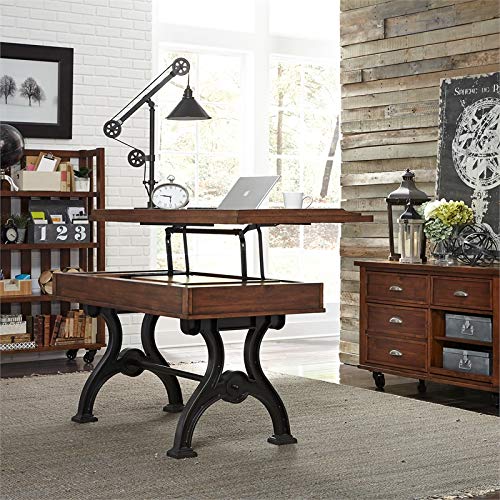 Liberty Furniture INDUSTRIES Arlington House Lift Top Writing Desk, Brown