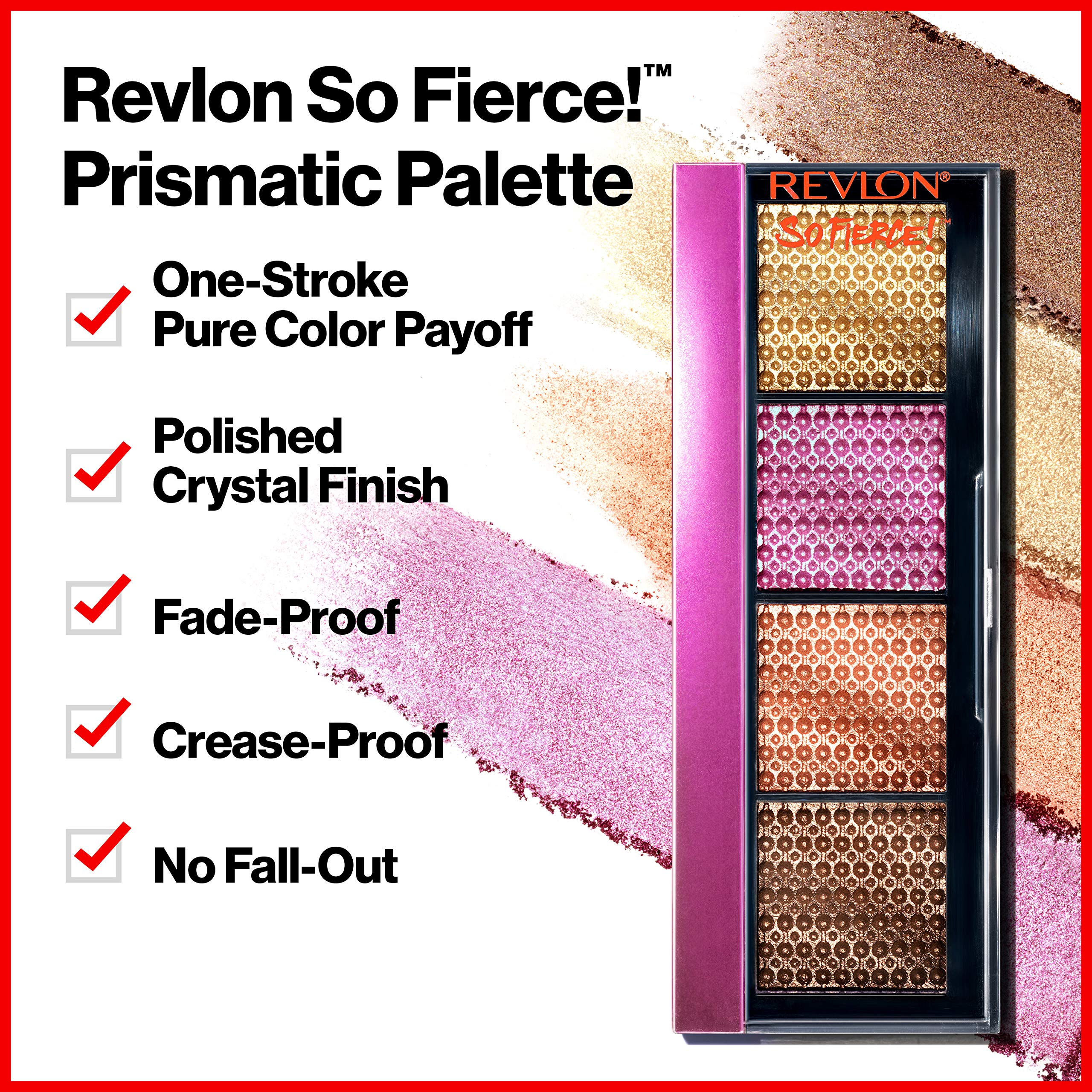 Revlon So Fierce Prismatic Eyeshadow Palette, Eye Makeup, Ultra Creamy Pigmented in Blendable Matte & Pearl Finishes, 963 Slight Flex, 0.21 oz