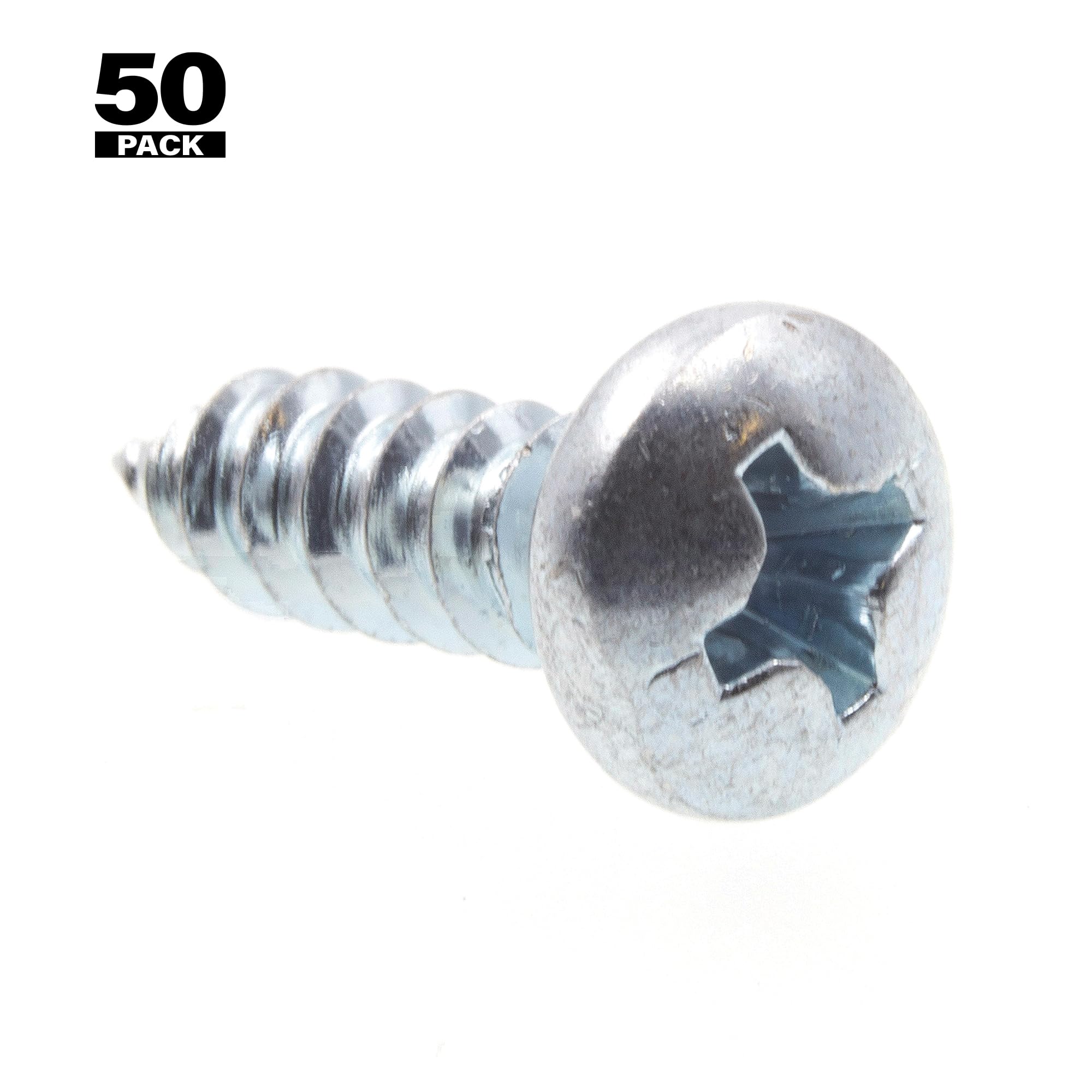 Prime-Line 9019458 Sheet Metal Screws, Self-Tapping, Pan Head, Phillips Drive, #7 X 1/2 (50 Pack)