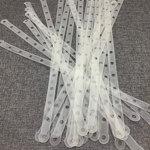 esowemsn 36pcs Plastic White Display Hanger Strips,Coordinate Heavy Weight Plastic Clip Strip Displays Stable Hanger Connector (White)