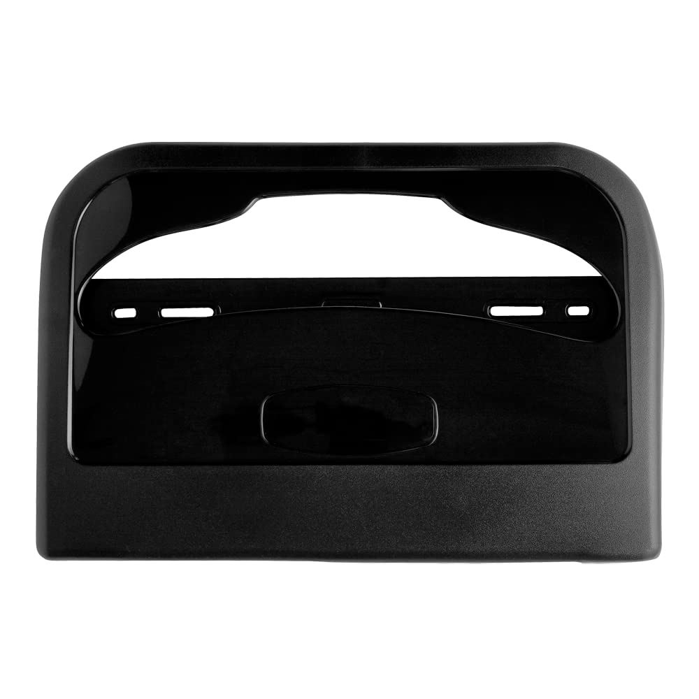 EZbrnd Wall Mount Half-Fold Toilet Seat Cover Dispenser for Commercial/Washroom/Office, Seat Cover Paper Sold Separately, Black, 3100B-EZ