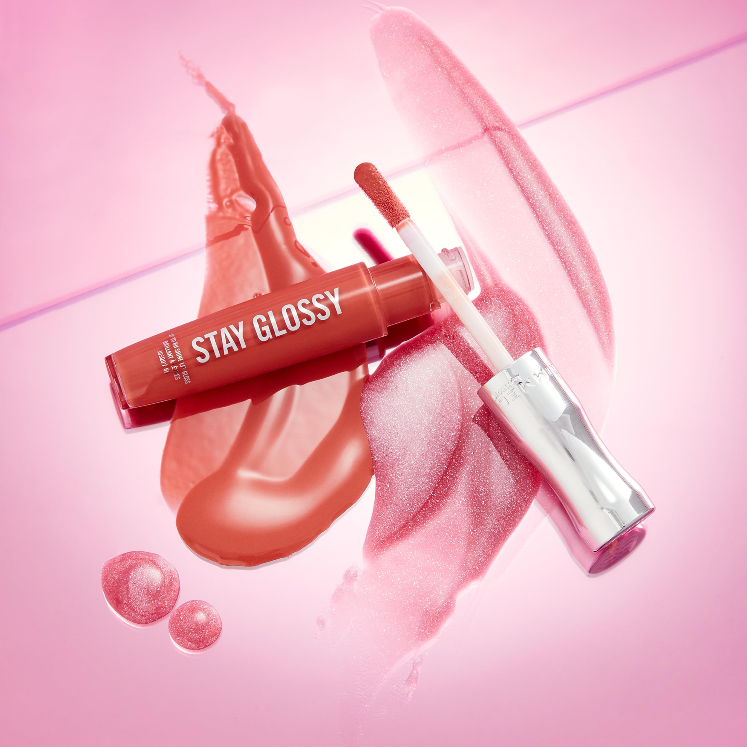 Rimmel Stay Glossy Lip Gloss - Non-Sticky and Lightweight Formula for Lip Color and Shine - 135 Sippin, .18oz