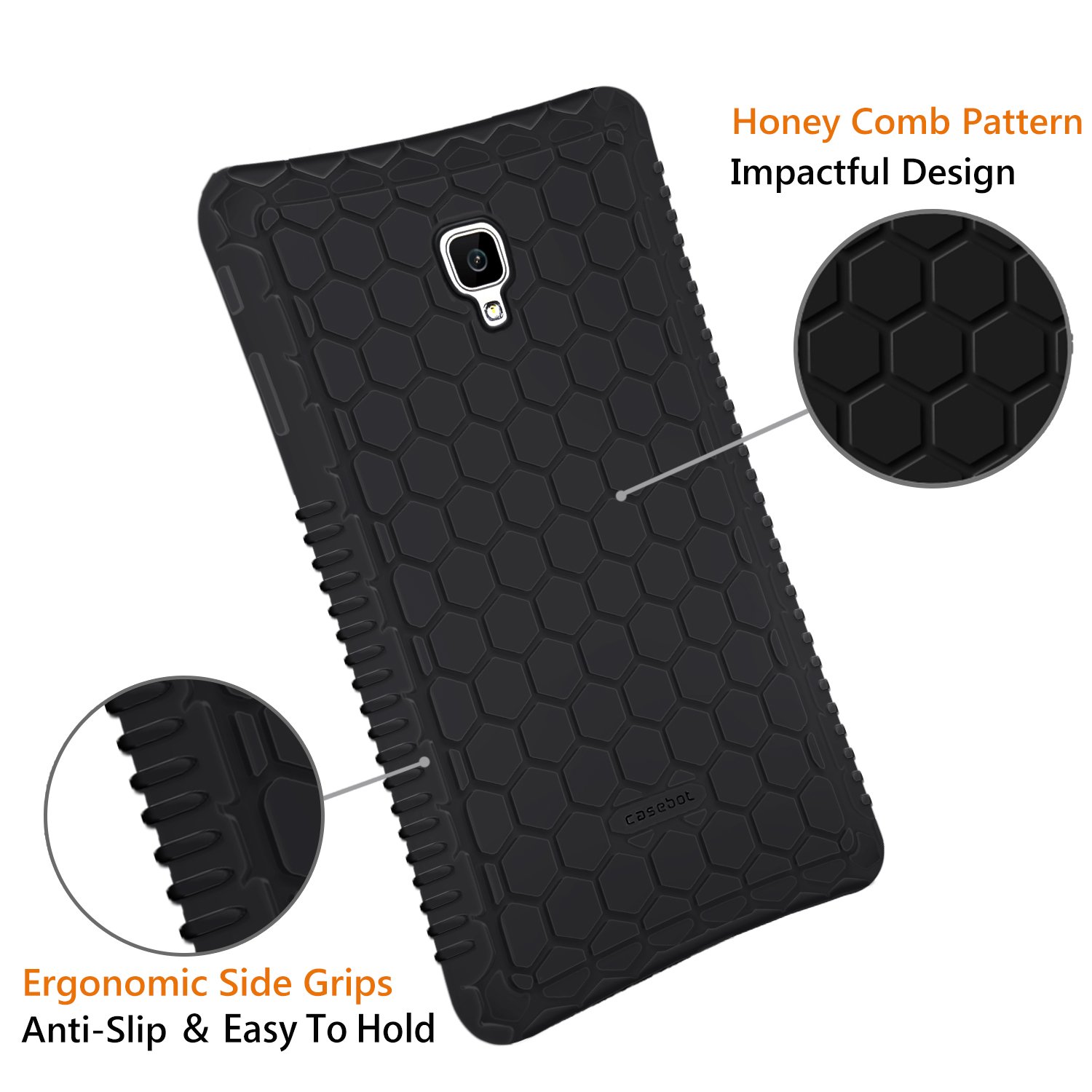 Fintie Silicone Case for Samsung Galaxy Tab A 8.0 2017 Model T380/T385, Light Weight Shock Proof Silicone Cover [Anti Slip] [Kids Friendly] for Galaxy Tab A 8.0 Inch SM-T380/T385 2017 Release, Black