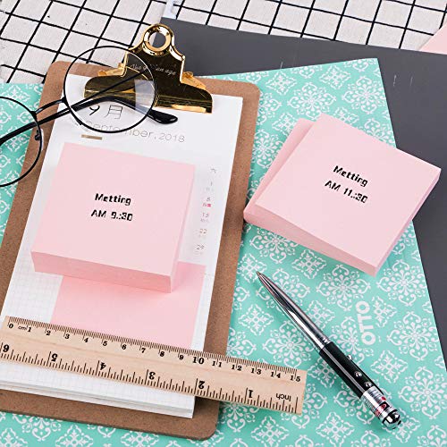 Eagle Sticky Notes,Pink Colour 3x3 in, Self-Stick Notes for Office, School, Home, DIY Projects,100 Sheets/Pad,4 Pads/Pack