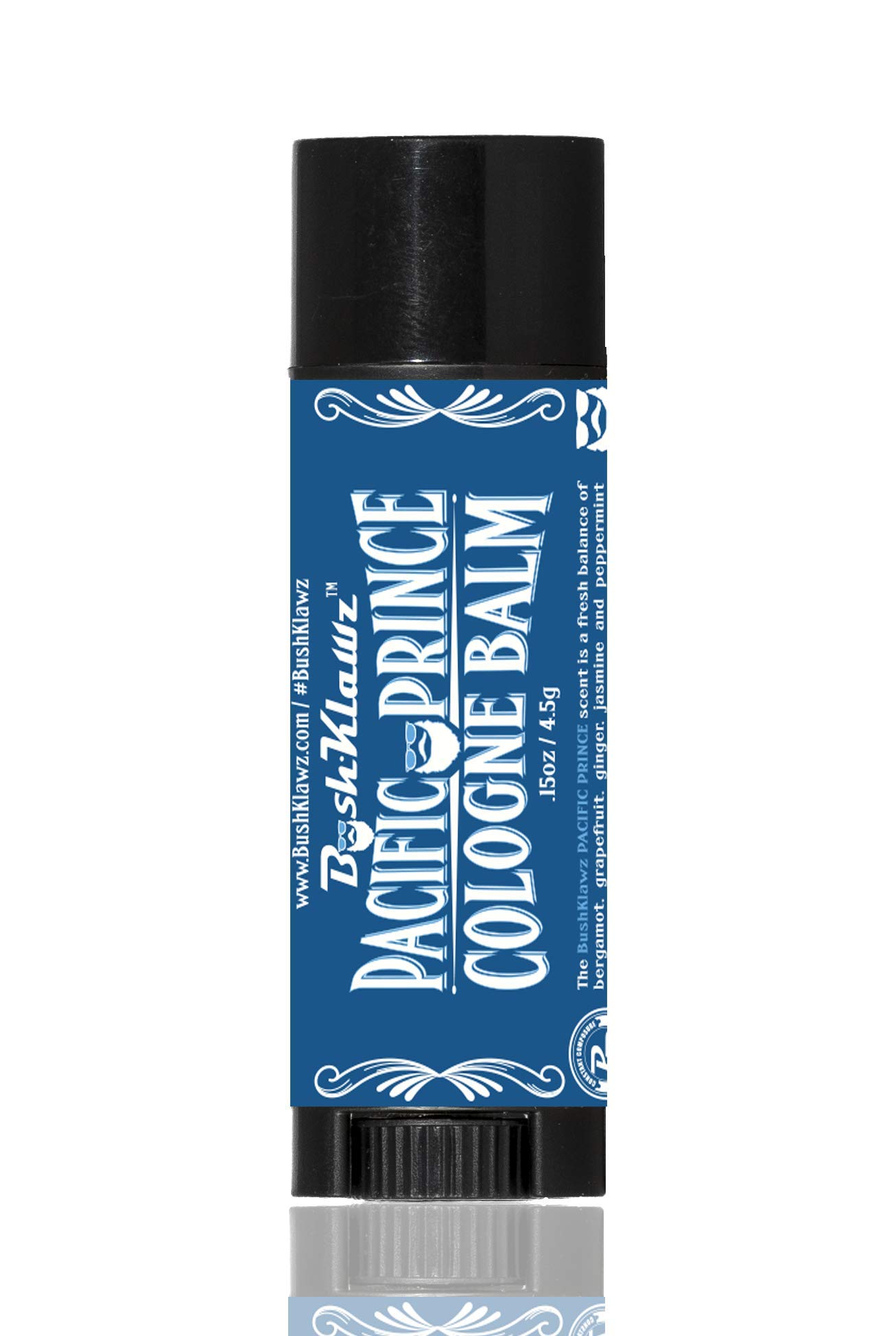 BushKlawz Pacific Prince Travel Solid Cologne Balm - Fresh Midnight Ocean Breeze Aquatic Scent Alchohol Free Travel Size Pocket Cologne Stick Fragrance Gift for Men