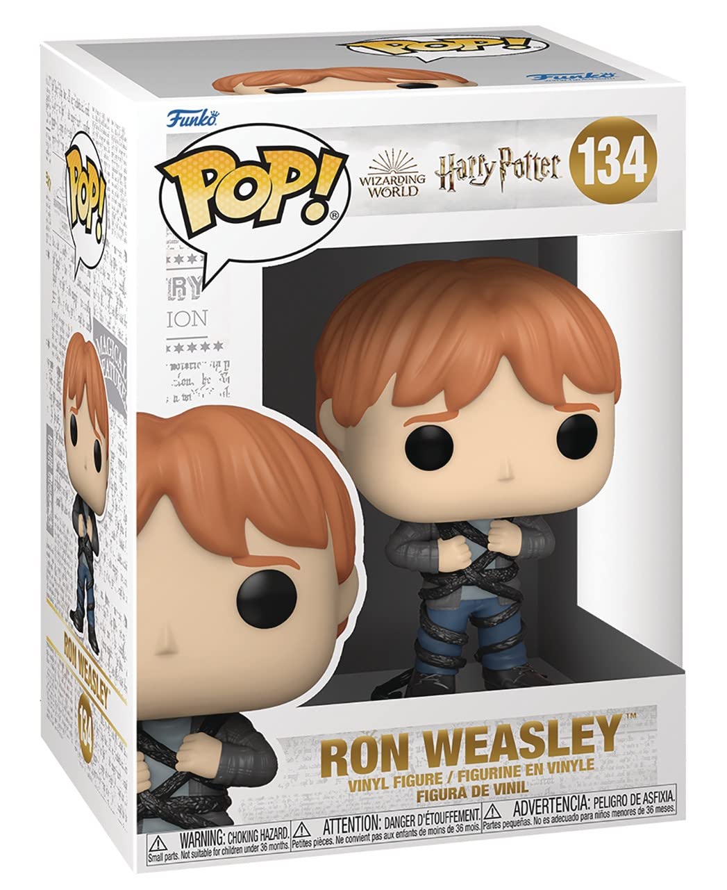 HARRY POTTER 20th Anniversary - Ron Weasley in Devil's Snare Funko Pop! Vinyl Figure (Bundled with Compatible Pop Box Protector Case), Multicolor, 3.75 inches
