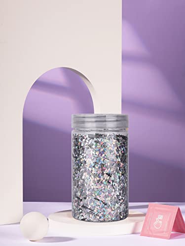 EBANKU Chunky Glitter, Water Droplets Confetti Sequin Glitters Resin Sparkle Chunky Sequins for Make Up, Body, Face, Slime, Resin Craft, Tumblers, Party Decor (3.5 Oz 100g)