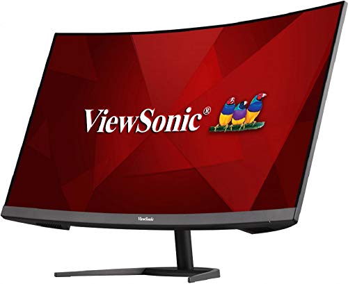 ViewSonic VX3268-PC-MHD 32 Inch Curved 1080p 1ms 165Hz Gaming Monitor with FreeSync Premium, Eye Care, HDMI and Display Port