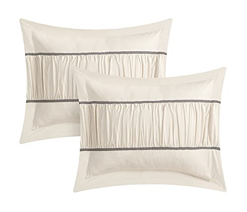 Chic Home CS3135-AN Mayan 24 Piece Bed in a Bag Comforter Set, King, Off-White