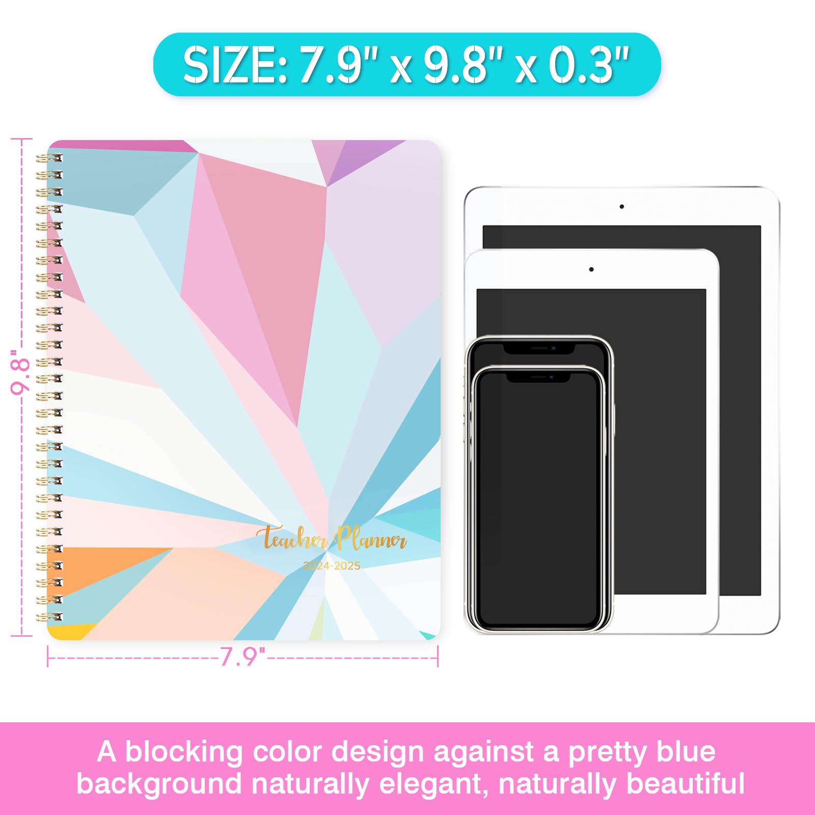 2024-2025 Teacher Planner - Teacher Lesson Planner 2024-2025, July 2024 - June 2025, 8" x 10", Weekly & Monthly Lesson Plan Book for Teachers