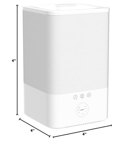 Cool Mist Humidifiers 3.5L Top Fill Humidifiers for Bedroom with Essential Oil Diffuser, 7-Color Lights, Timer, Waterless Auto Shut-off, White