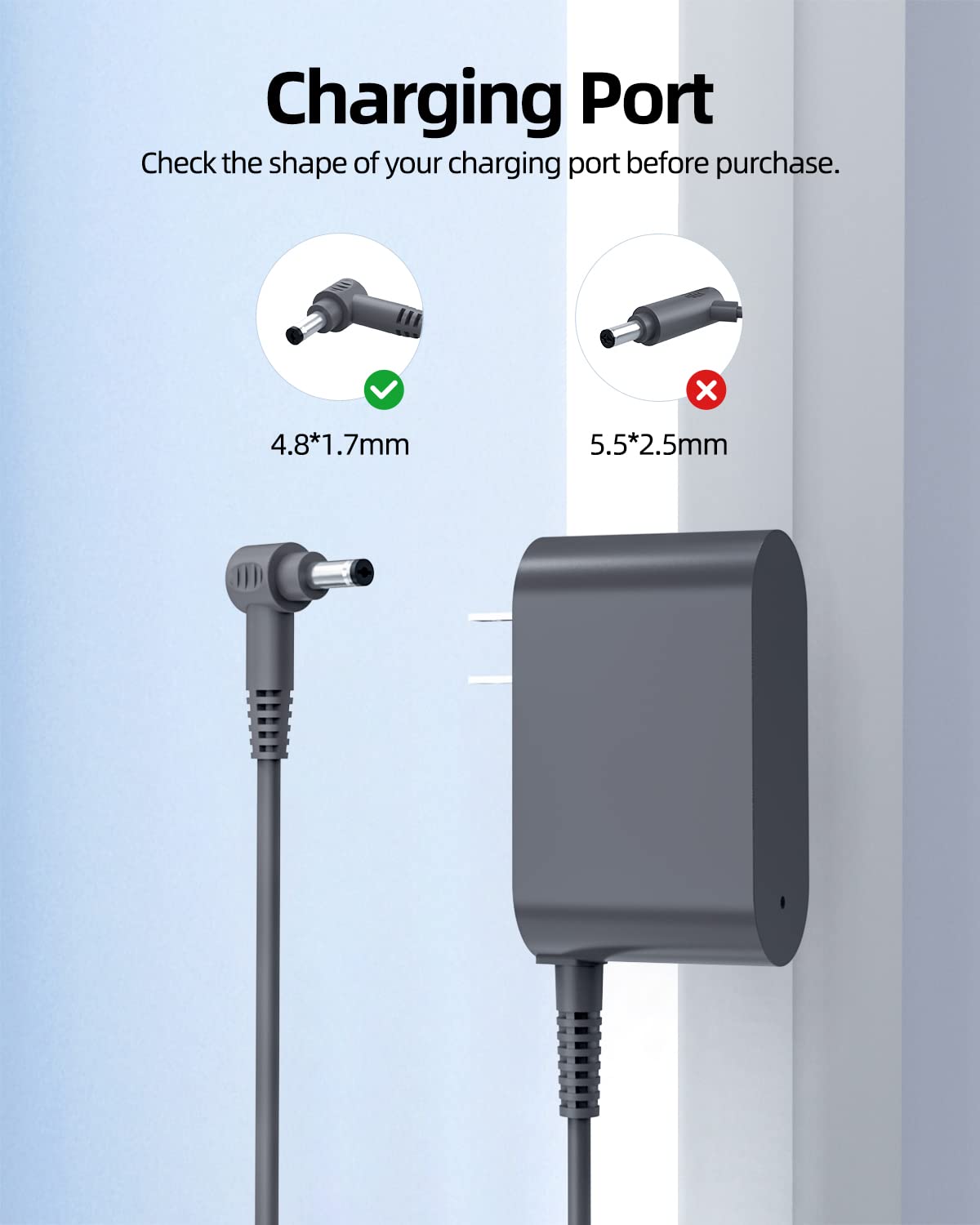 30.45V Replacement for Dyson V10 V11 Charger - (Fit for Dyson V12 V15 SV22 SV20 SV14 SV12 969350 217160 Cordless Vacuum Charging Power Cord)