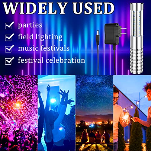 4 Pieces LED Strobe Baton Bottle Service Sparklers Bottle Service Light Bottle Handheld Light for Nightclubs Weddings Parties Activities Supplies (Silver)