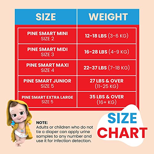 Smart Baby Diapers - Urinary Tract Infection Detection - Hypoallergenic - Paraben Free - Dye Free (Size 4, 80 Count)