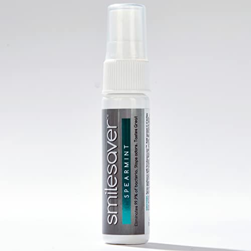 Smilesaver Retainer Cleaner - Freshening Spray Cleanser for Aligners, Mouth Guards, and Night Guards - Easy Cleaning, no Rinsing nor Scrubbing, Great Taste - 1 Ounce / 30 mL, Lasts up to 30 Days