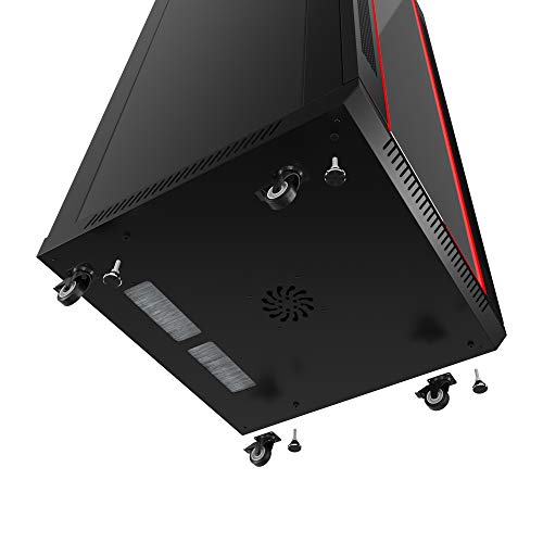 Server Rack - Wall Mount Network Enclosure - Locking Wall IT Cabinet - 19 Inch Rack Av Audio Video Rack Lockable Cabinet Network Rack - Powerbar - Shelf - Fan - Feet (22U (24" w x24 d x43 h))