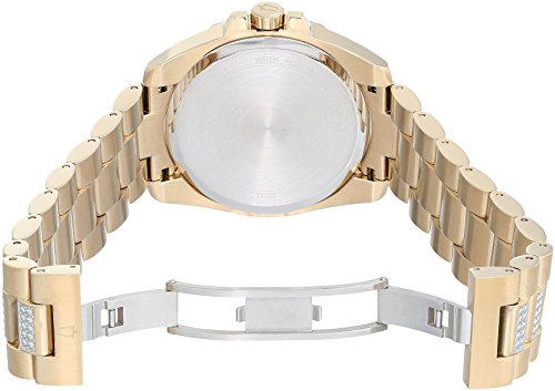 Bulova Men's Crystals Phantom Gold Tone Stainless Steel 6-Hand Multi-Function Quartz Watch Style: 98C128
