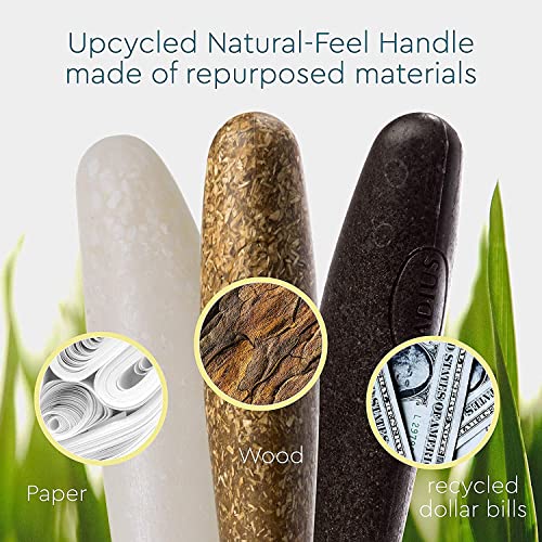 RADIUS Toothbrush Source Floss Brush BPA Free & ADA Accepted Improve Gum Health & Reduce Gum Issues - Medium - Starch - Pack of 1