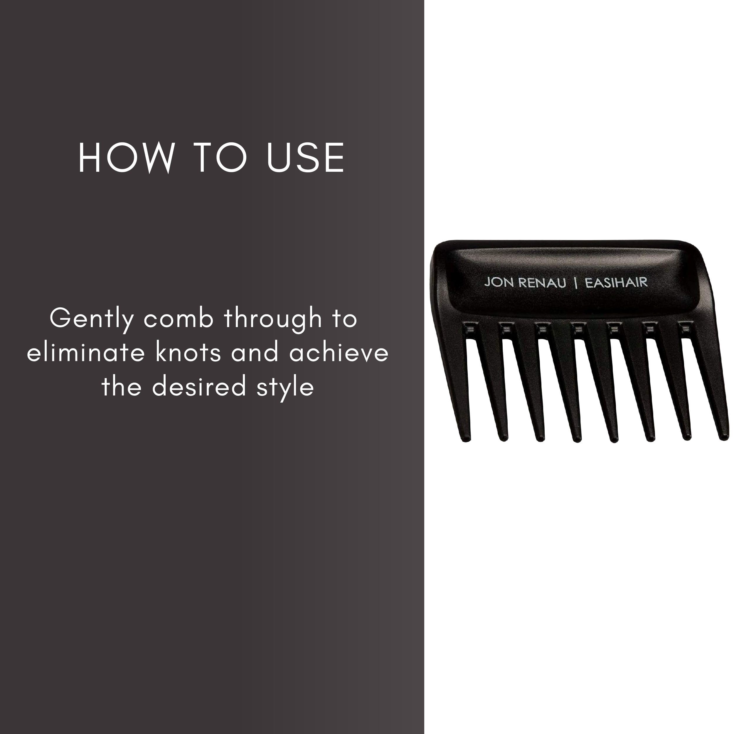 Jon Renau, Set of 2 Wide Tooth Combs by Jon Renau for Synthetic, Heat Friendly HD Fiber and Human Hair
